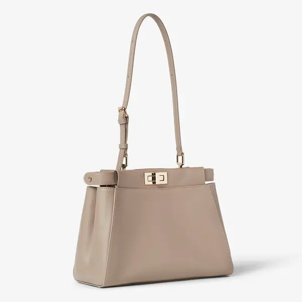 Fendi My Peekaboo Small Dove Gray Leather Bag